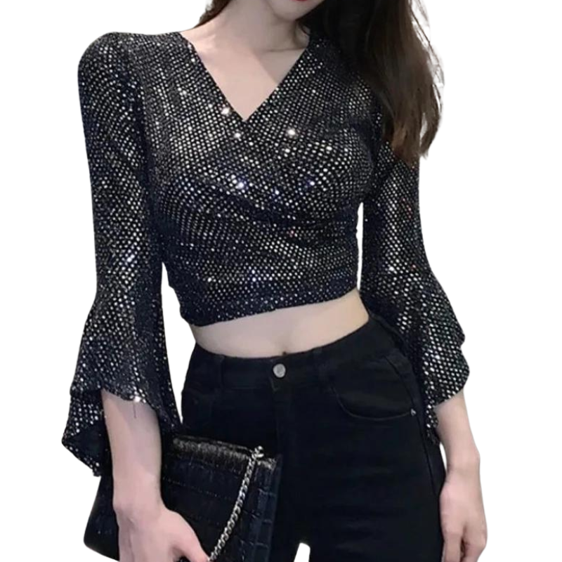 Haut Paillette Femme | Strass Paillettes – Strass-Paillettes